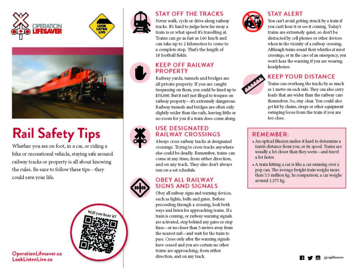 Rail Safety Tips - Town of Kindersley