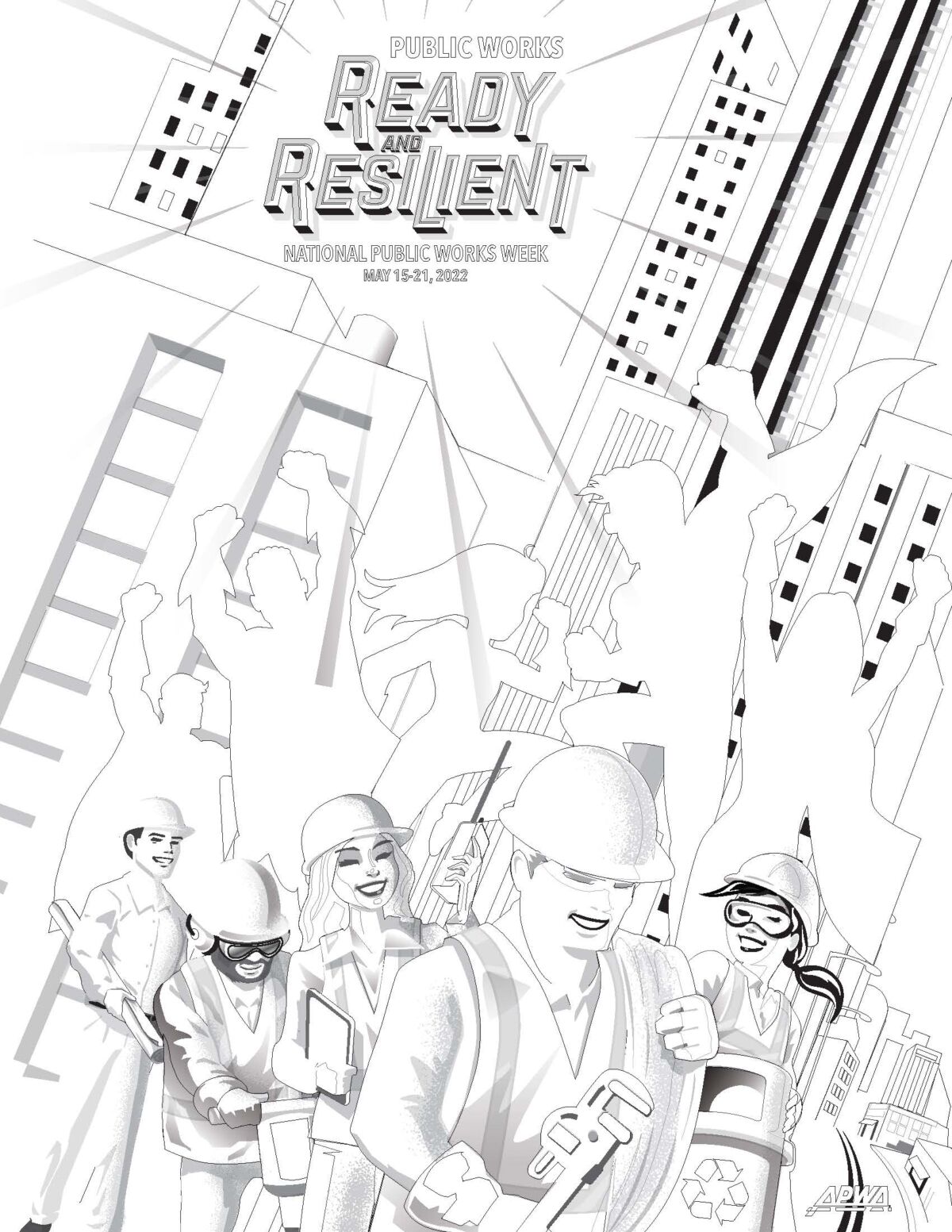 Public Works Colouring Page - Town of Kindersley